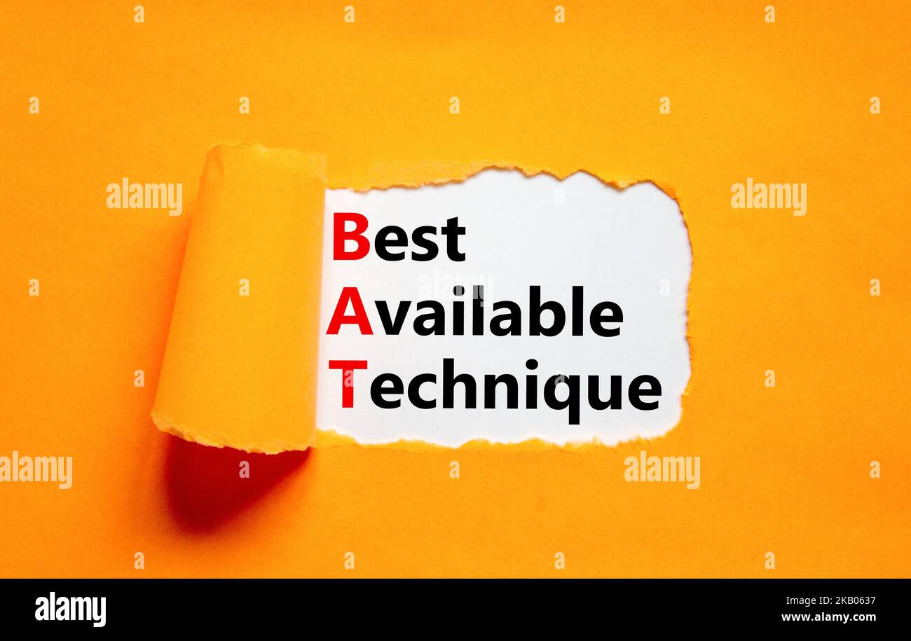 BAT best available technique symbol. Concept words BAT best available ...