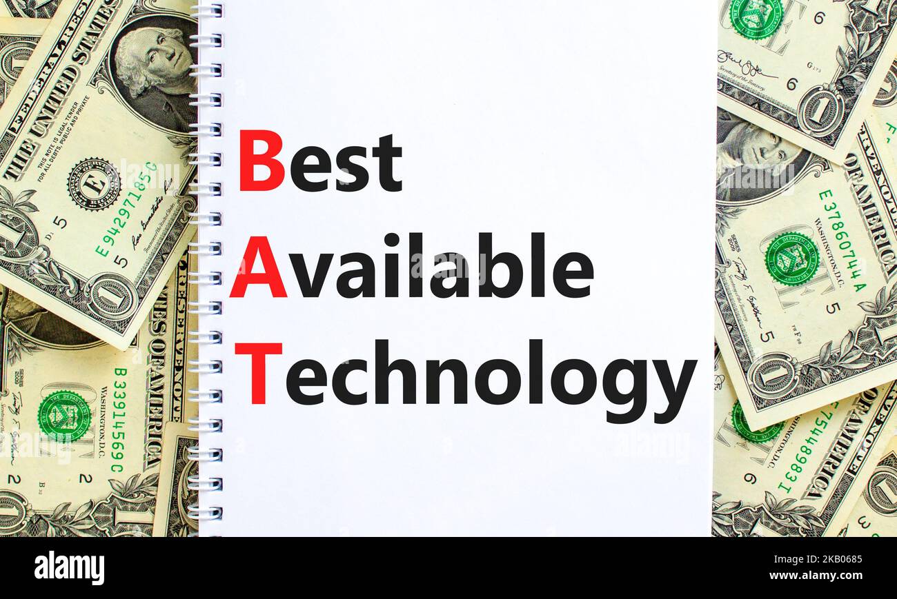 BAT best available technology symbol. Concept words BAT best available ...
