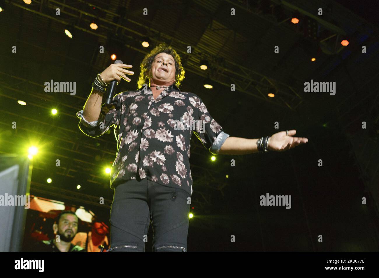 Colombian singer Carlos Vives performs during a concert of the 'Nights ...