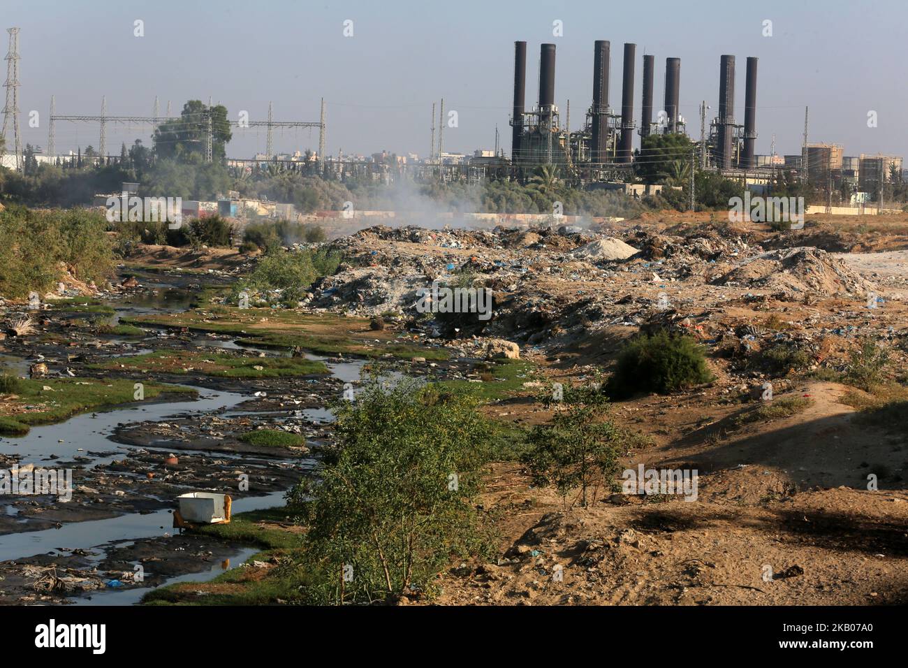 A picture taken on July 23, 2018 shows Gaza strip's sole electricity ...