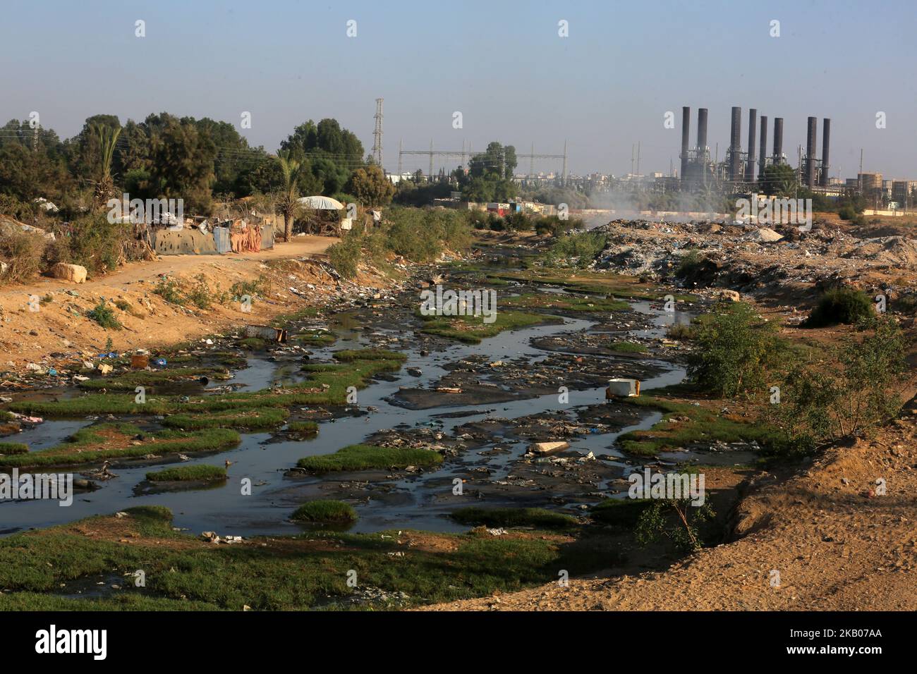 A picture taken on July 23, 2018 shows Gaza strip's sole electricity ...