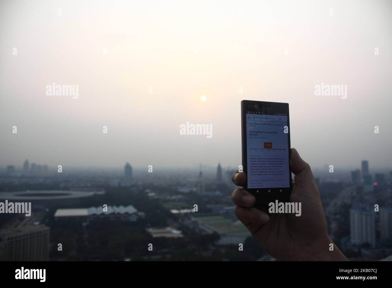 Air pollution are covered the Capital of Jakarta as seen on Wednesday ...
