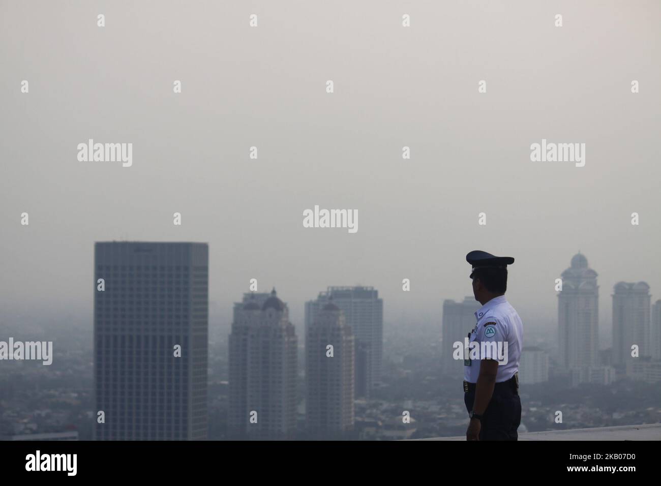 Air pollution are covered the Capital of Jakarta as seen on Wednesday ...