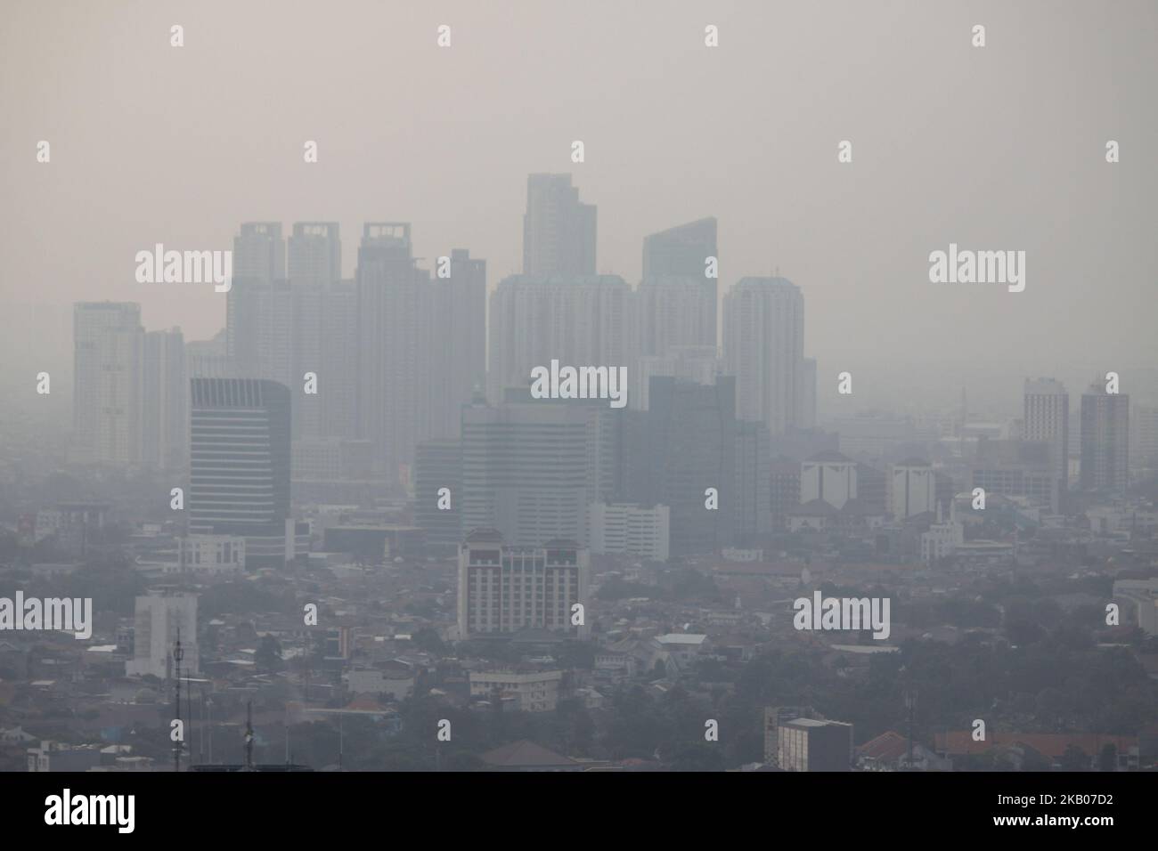 Air pollution are covered the Capital of Jakarta as seen on Wednesday ...