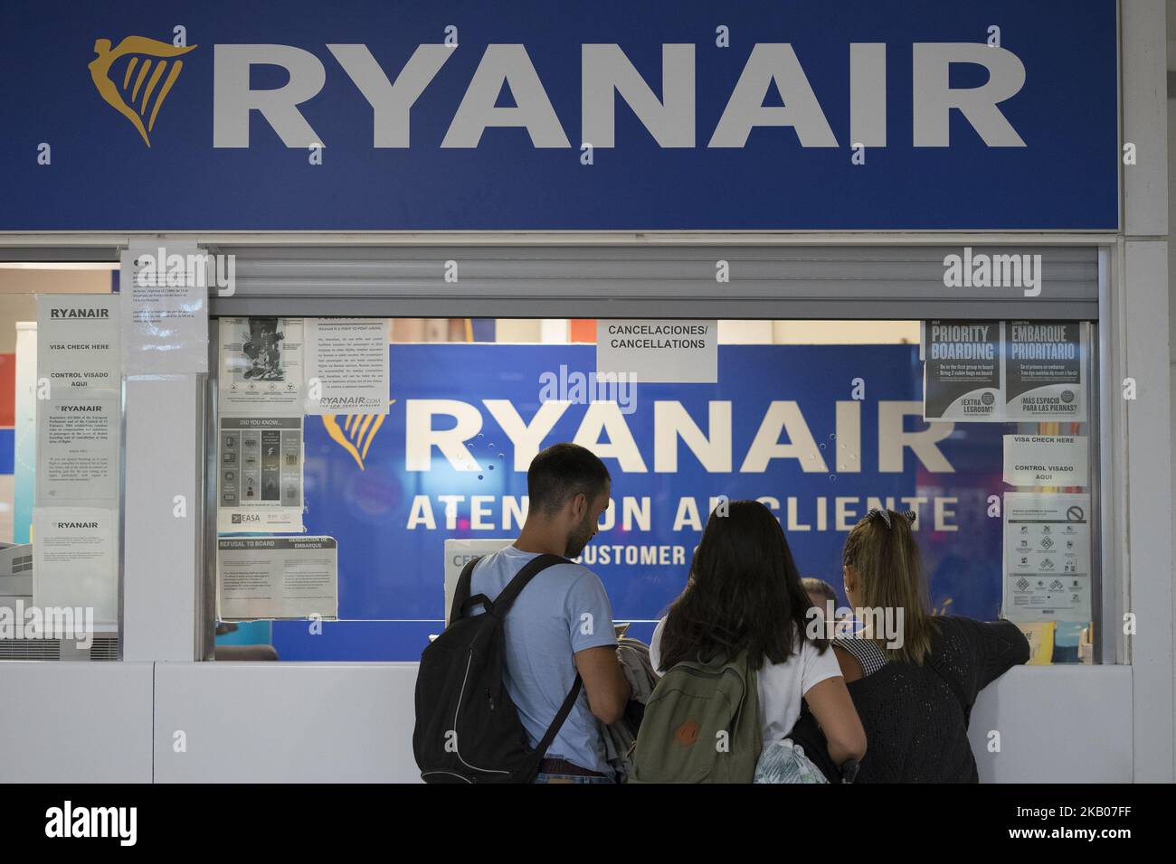 the second day of strike of the company's low-cost airline Ryanair's ...