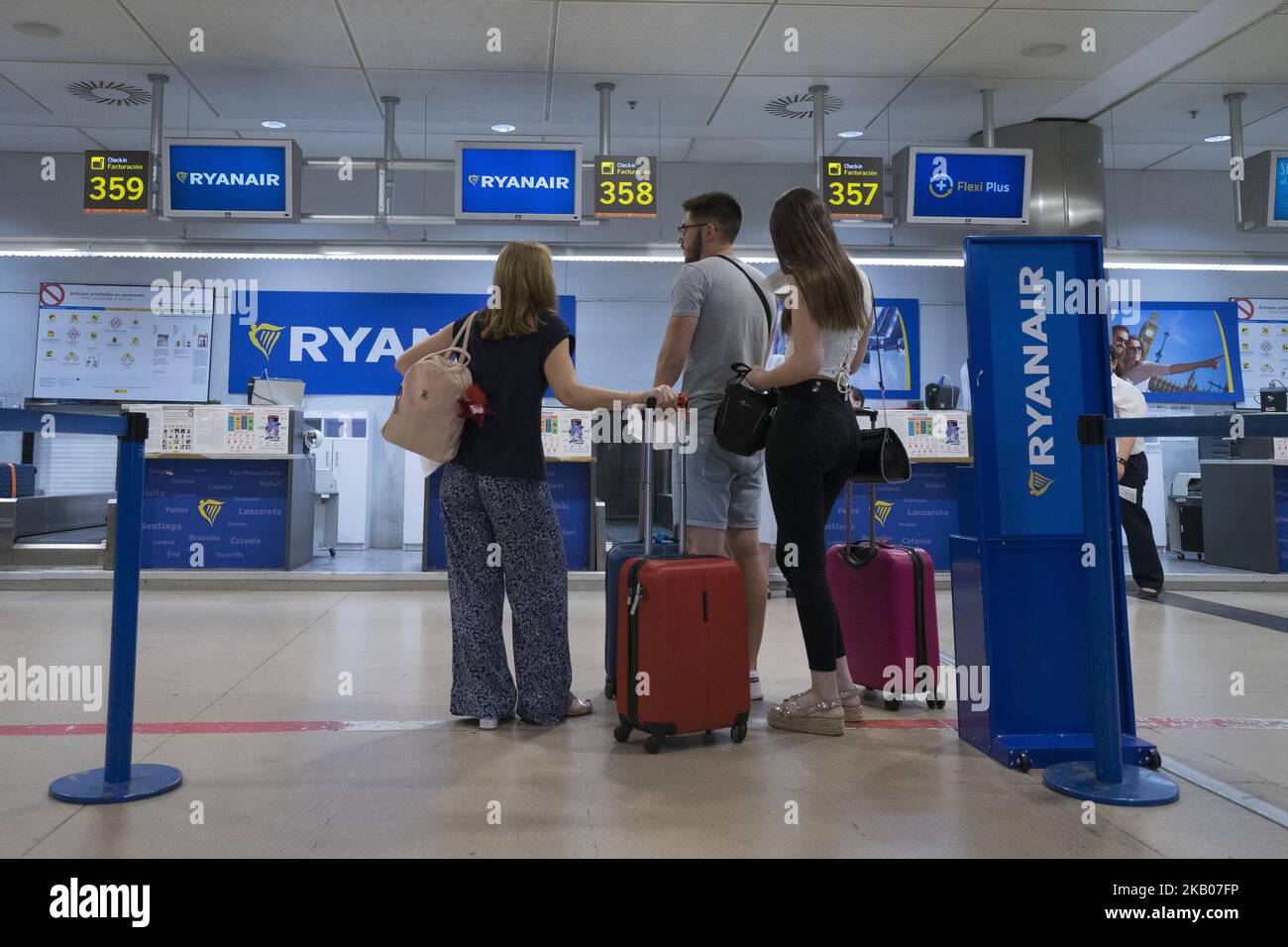 the second day of strike of the company's low-cost airline Ryanair's ...