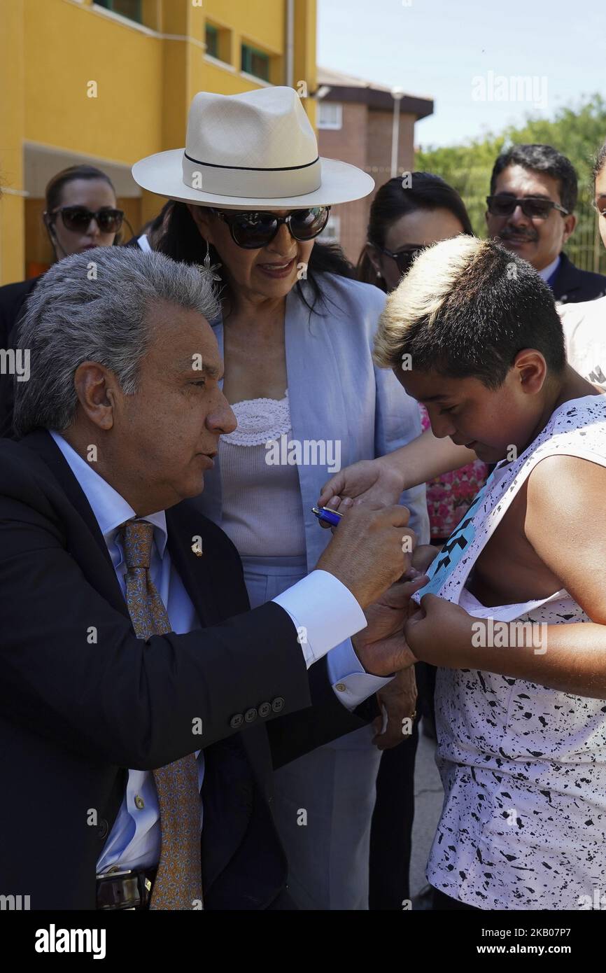 President of the Republic of Ecuador Lenin Moreno and his wife RocÃ­o ...