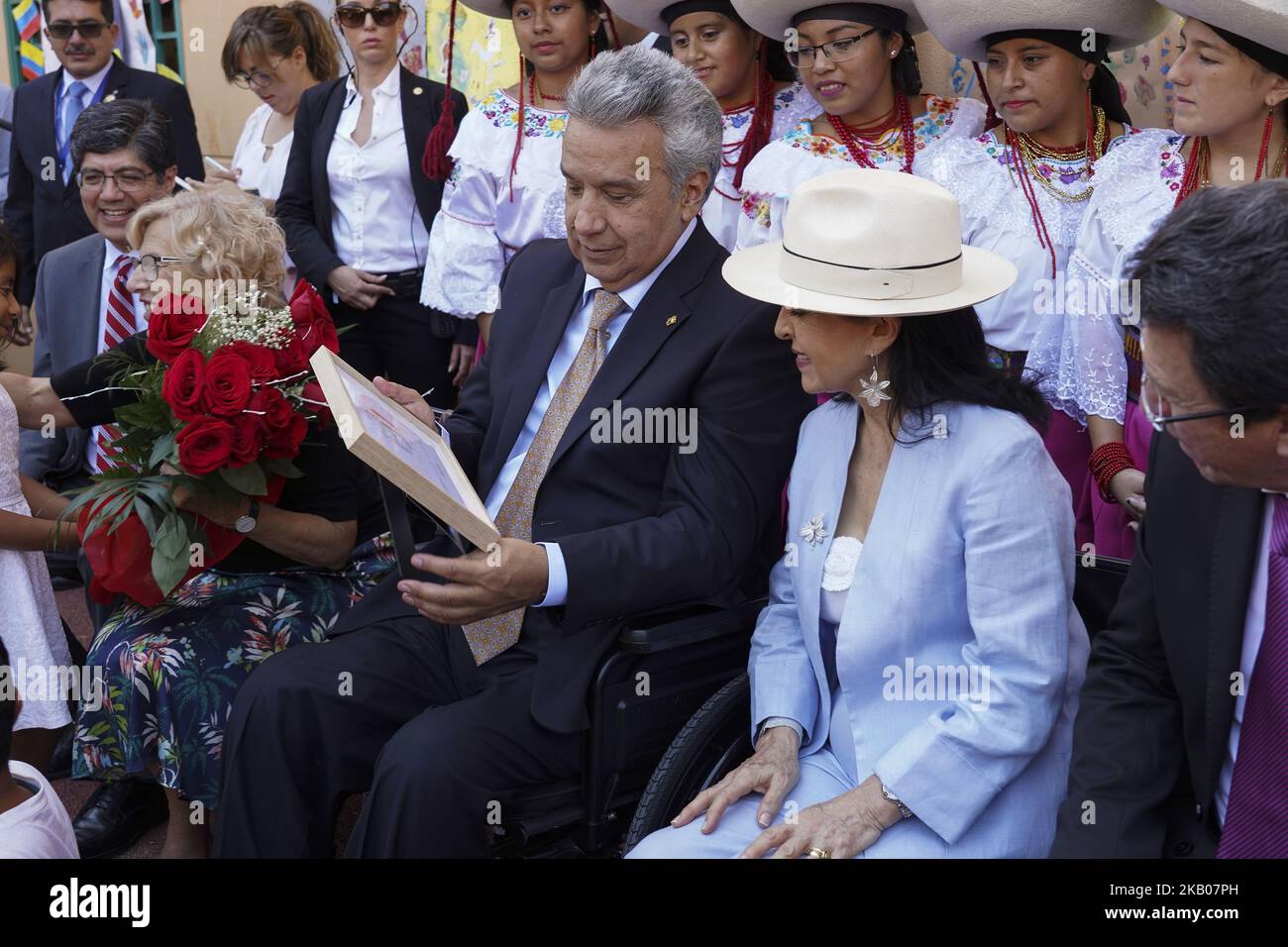 President of the Republic of Ecuador Lenin Moreno and his wife RocÃ­o ...