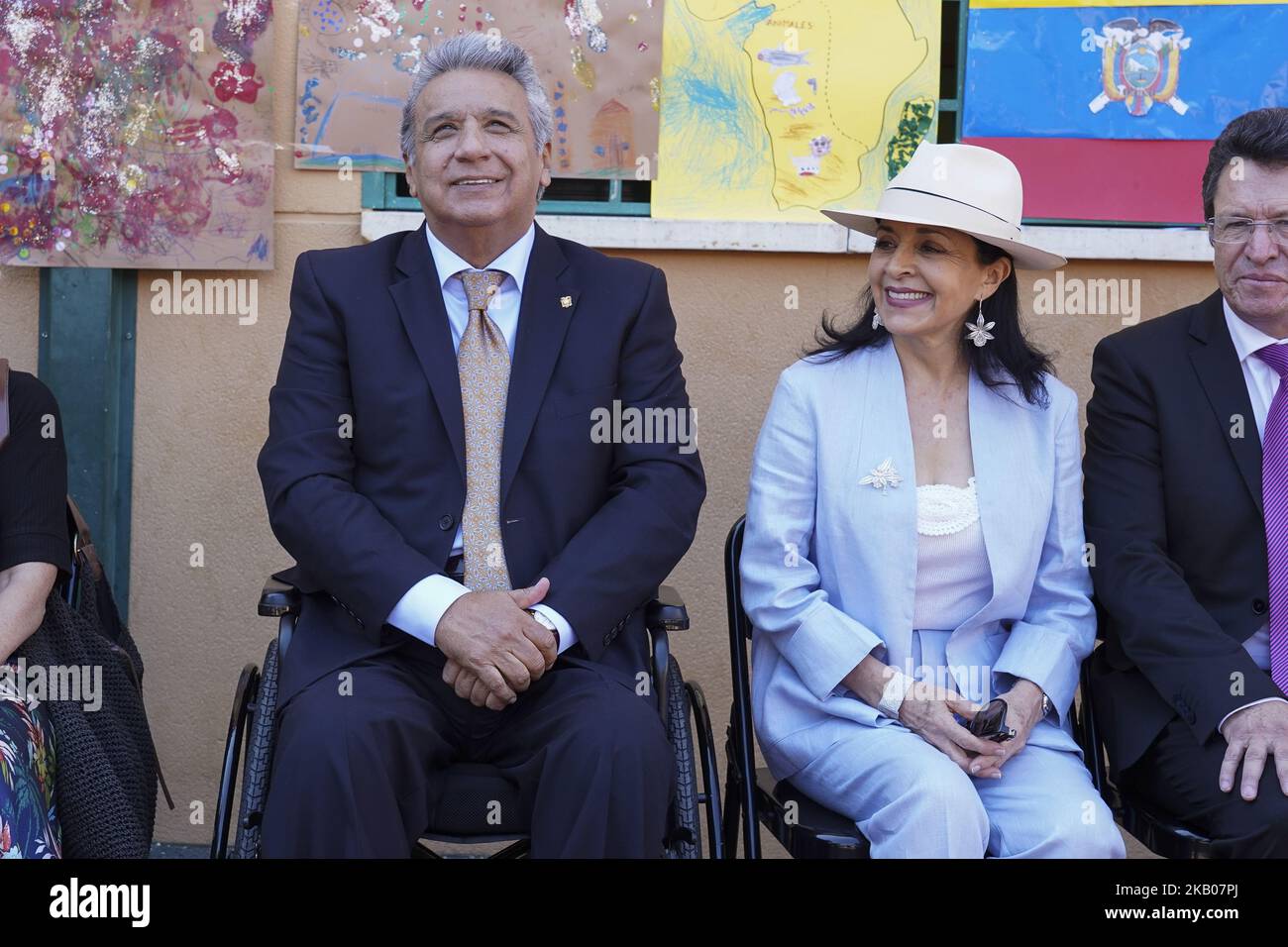 President of the Republic of Ecuador Lenin Moreno and his wife RocÃ­o ...