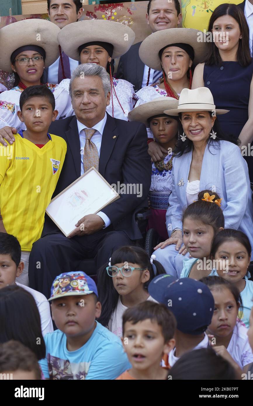 President of the Republic of Ecuador Lenin Moreno and his wife RocÃ­o ...
