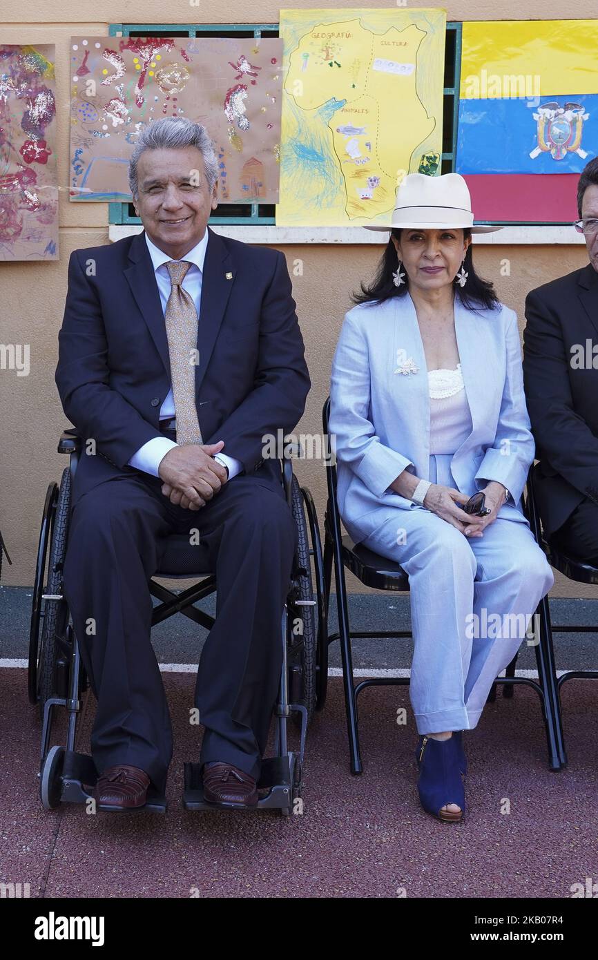 President of the Republic of Ecuador Lenin Moreno and his wife RocÃ­o ...