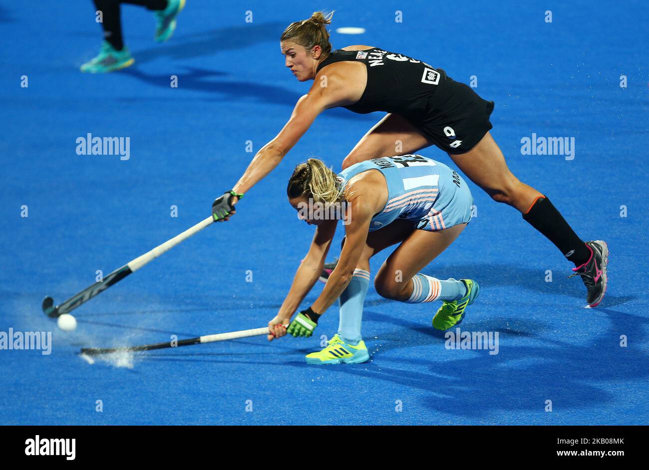 MERINO Delfina of Argentina (Blue) and NEAL Brooke of New Zealand ...