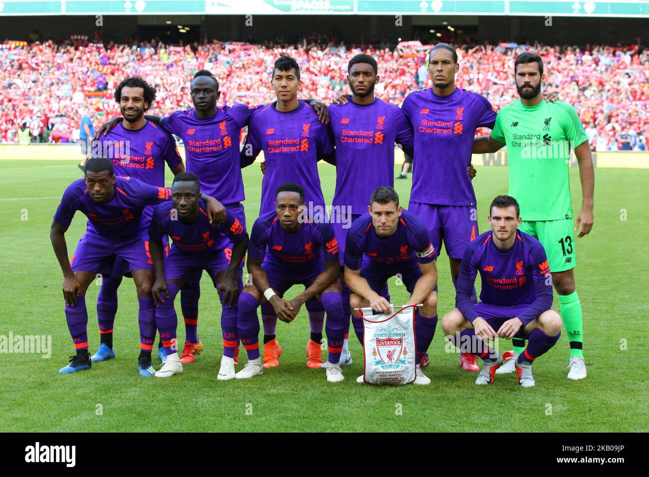 Liverpool FC team poses for a photo during the International Club ...