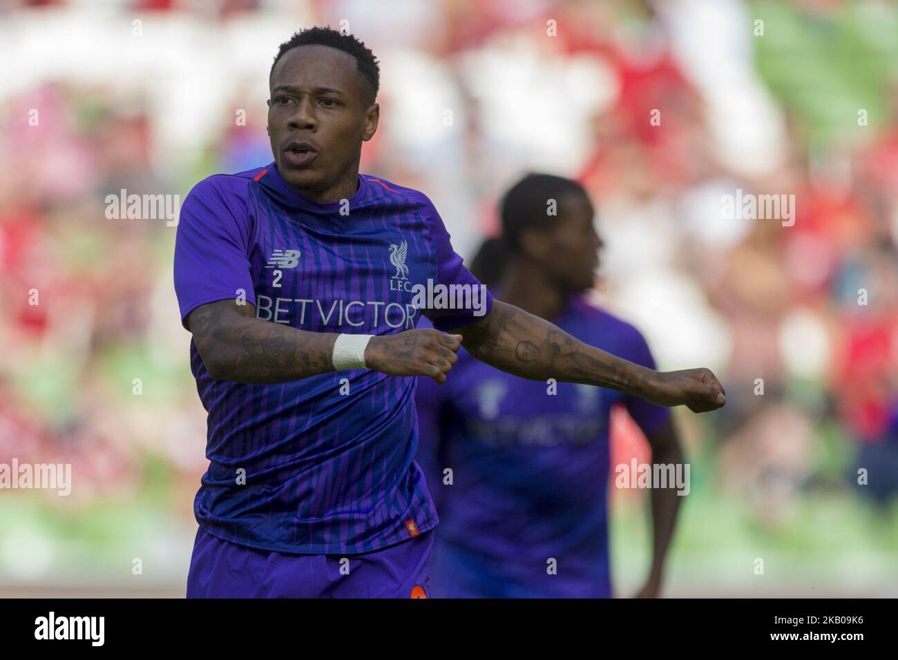 Nathaniel Clyne of Liverpool during the International Club Friendly ...