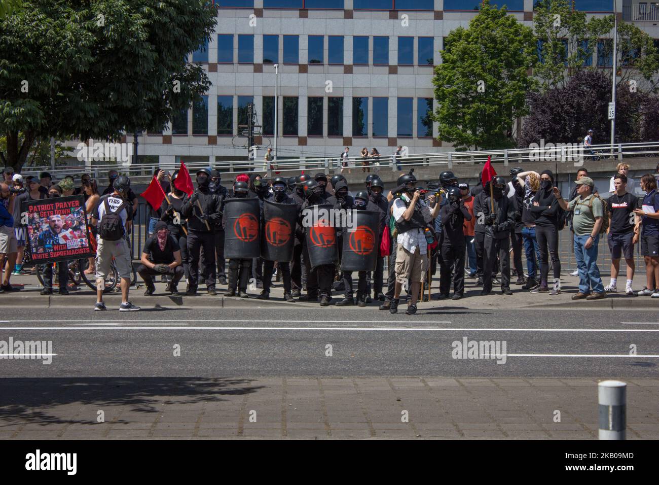 Conservative Christian group Patriot Prayer held a rally in support of ...