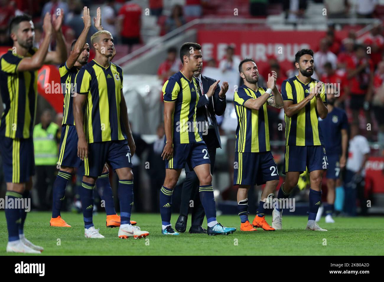 Fenerbahce's players after the UEFA Champions League 3rd Qualifying ...