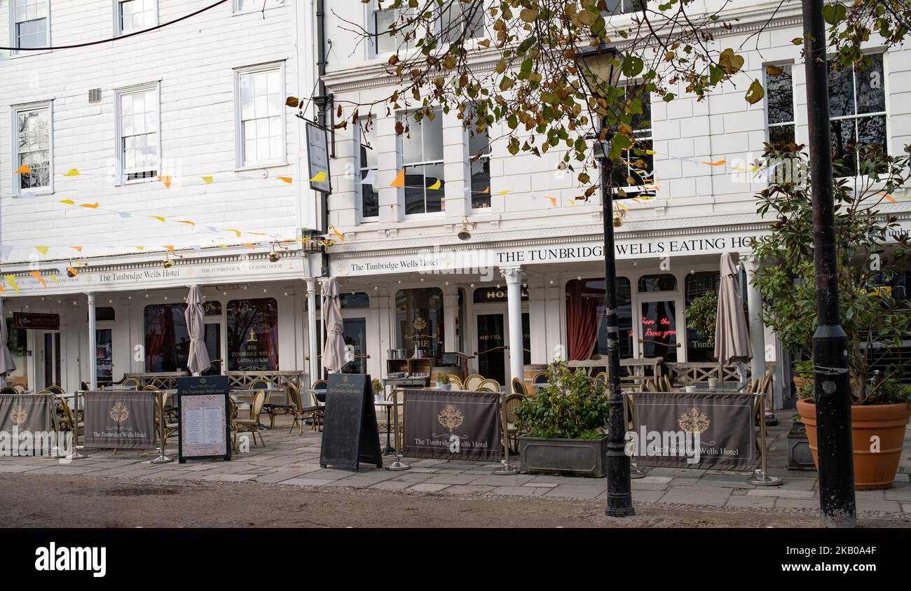 Tunbridge Wells, Kent, UK – October 31 2022. The exterior of the Tunbridge Wells hotel located ...