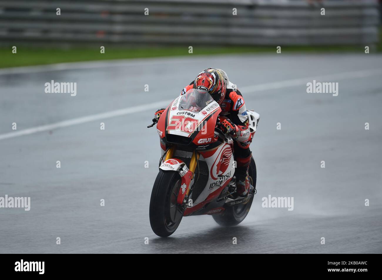 30 Japanese driver Takaaki Nakagami of Team LCR Honda race during free ...