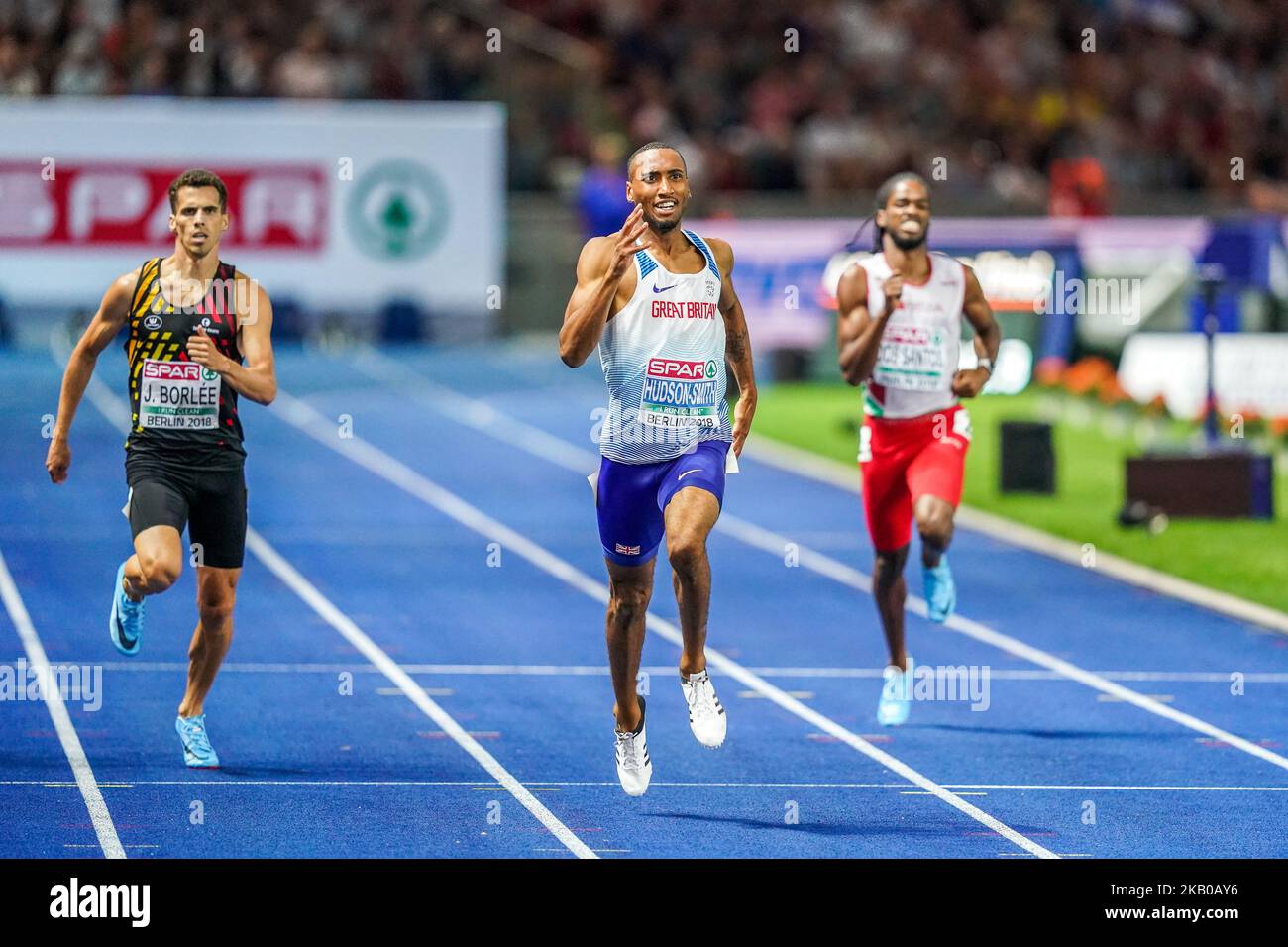 Matthew Hudson-Smith of Great Britain winning 400 meter final for men ...