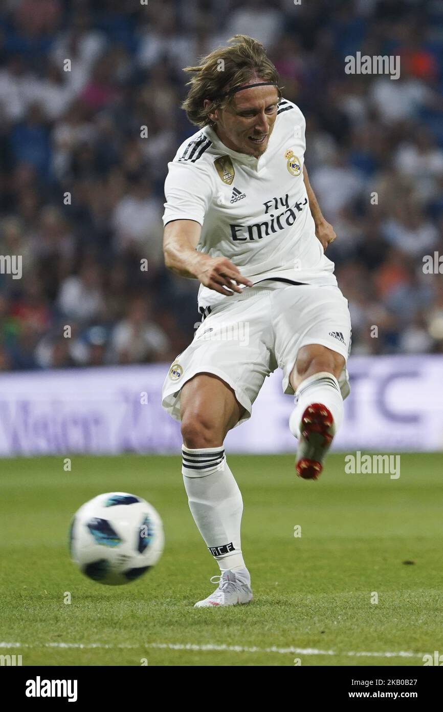 Luka Modric of Real Madrid in action during the Trofeo Santiago ...