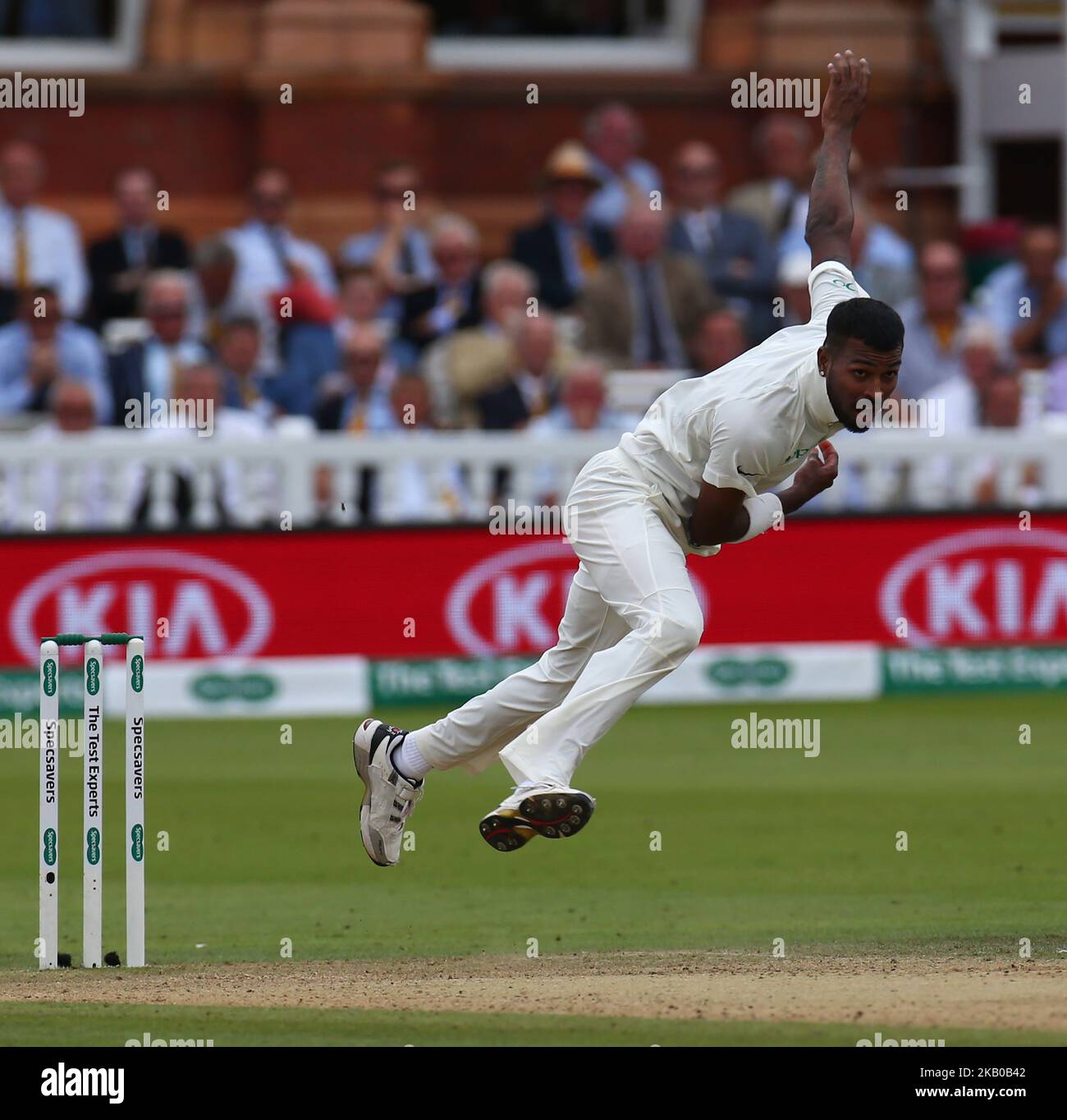 Hardik Pandya of India during International Test Series 2nd Test 3rd ...
