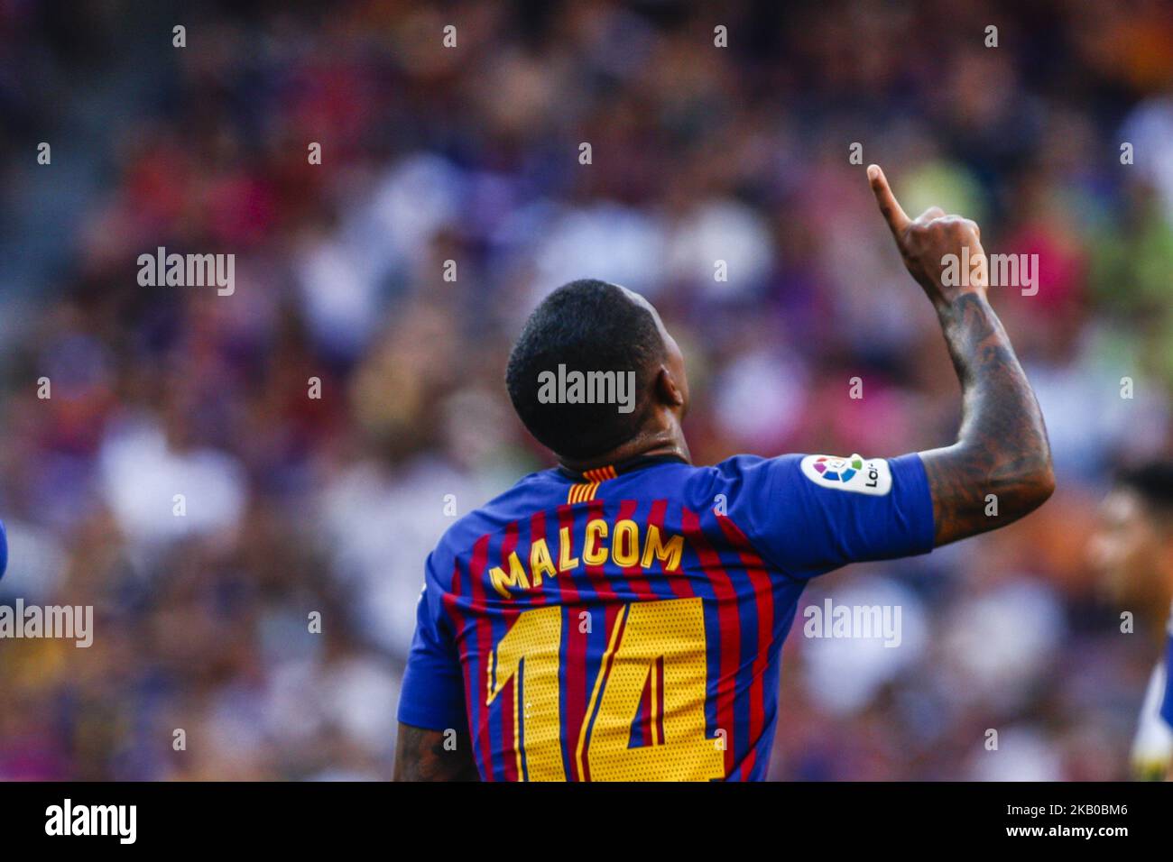 Malcom Filipe from Brasil celebrating his first goal during the Joan ...
