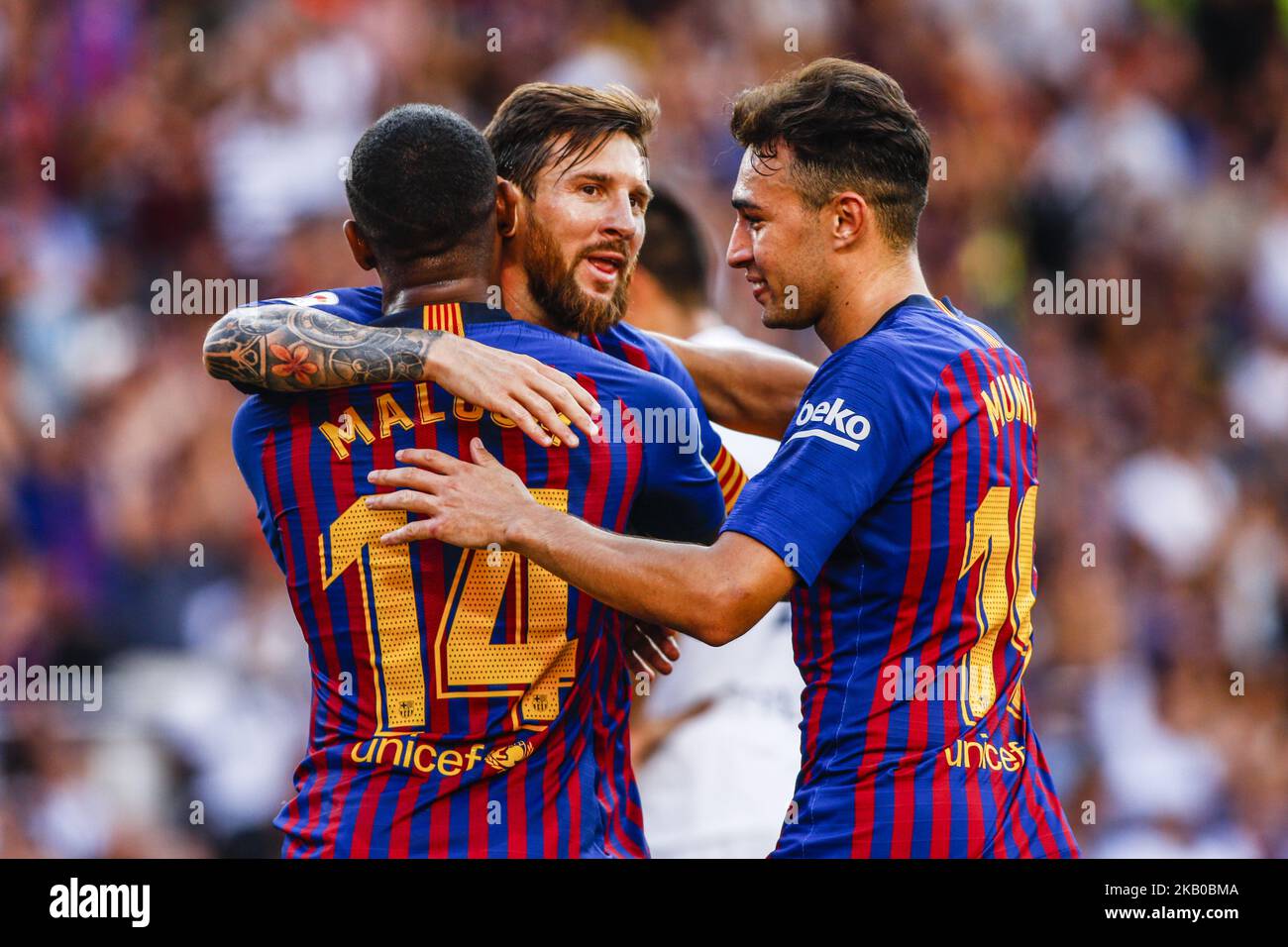 Leo Messi from Argentina celebrating his goal during the Joan Gamper ...
