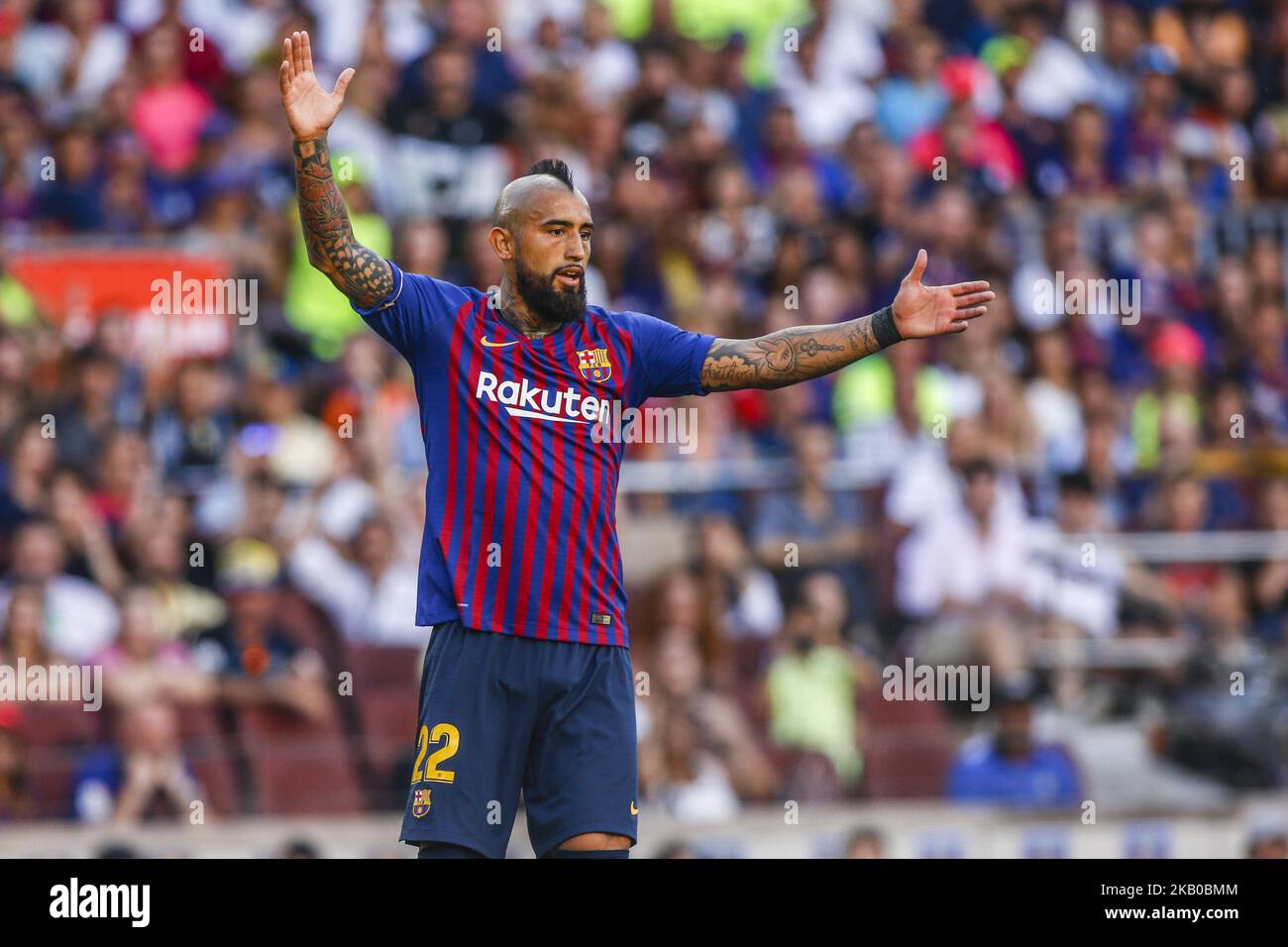 Arturo Vidal from Chile during the Joan Gamper trophy game between FC ...