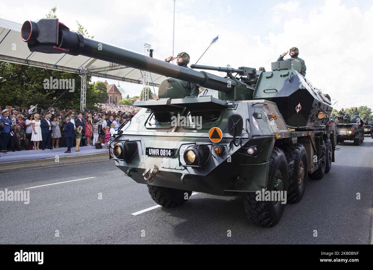 Military parade in Warsaw on the day of the Polish army. 15 August ...