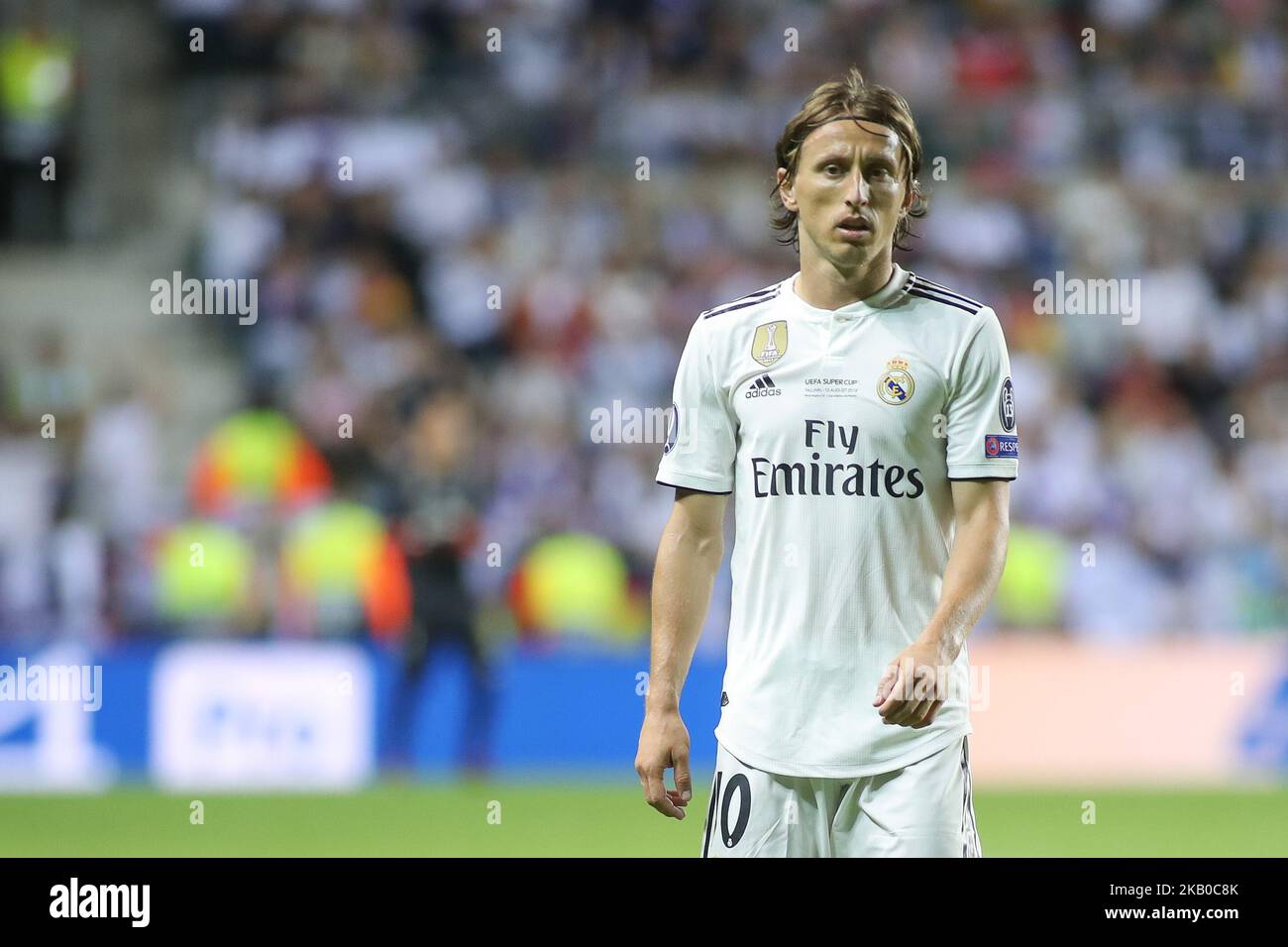 Luka Modric of Real reacts during the UEFA Super Cup between Real ...