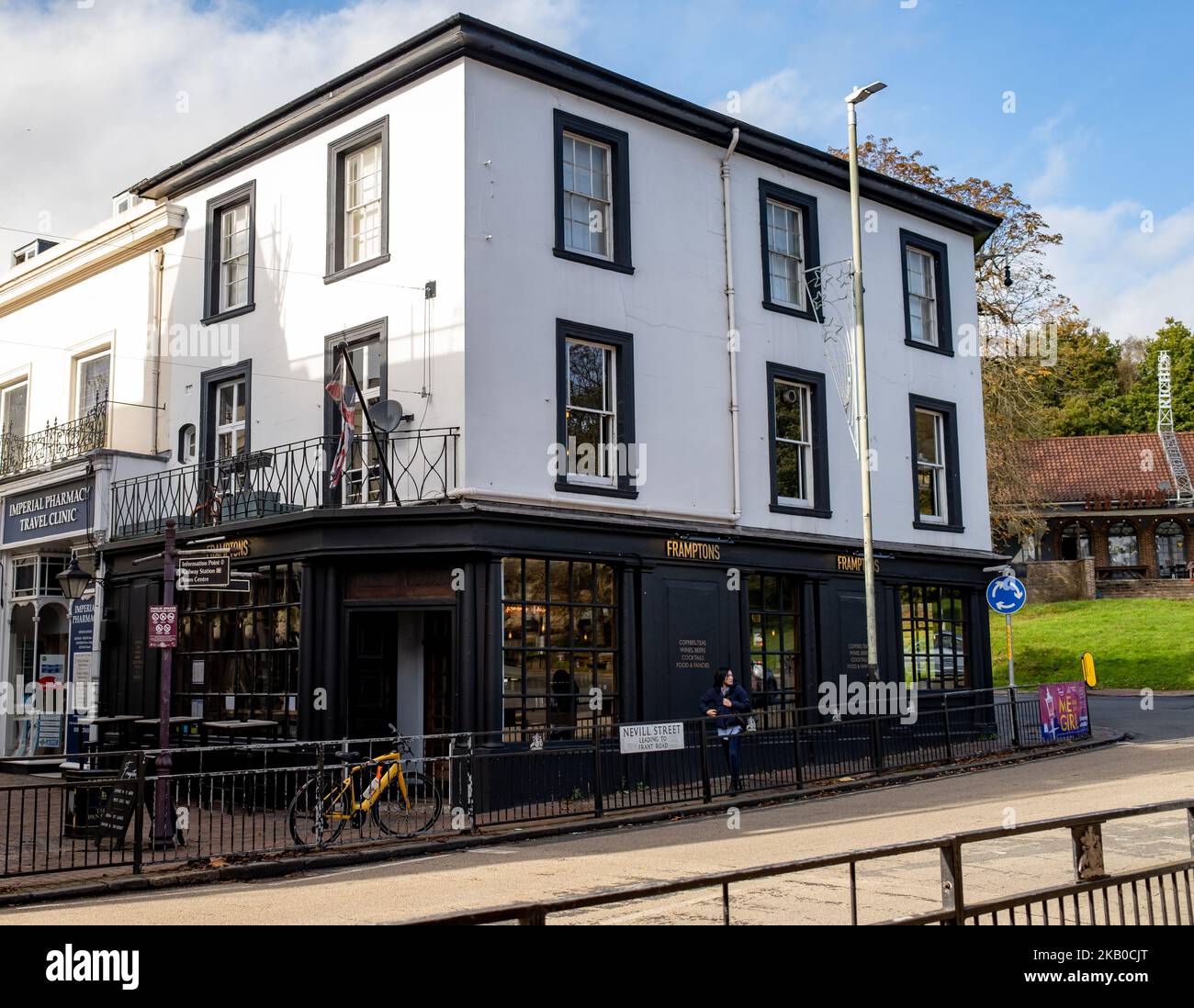 Tunbridge Wells, Kent, UK – October 31 2022. The exterior of Georgian era building of Framptons ...