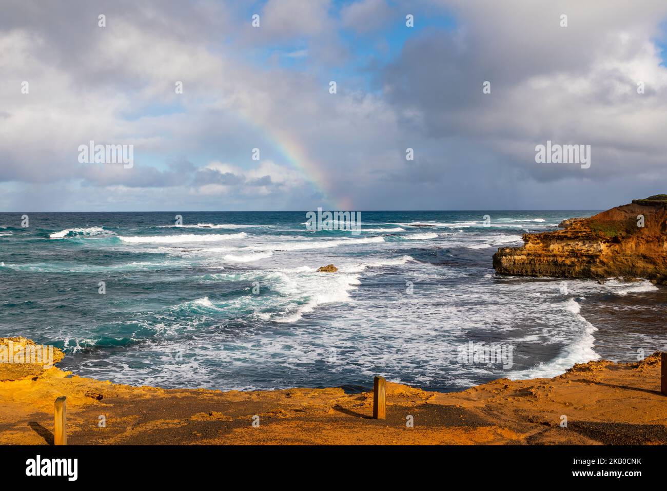 Photograph of water and rocks in Bass Strait near Peterborough on the ...