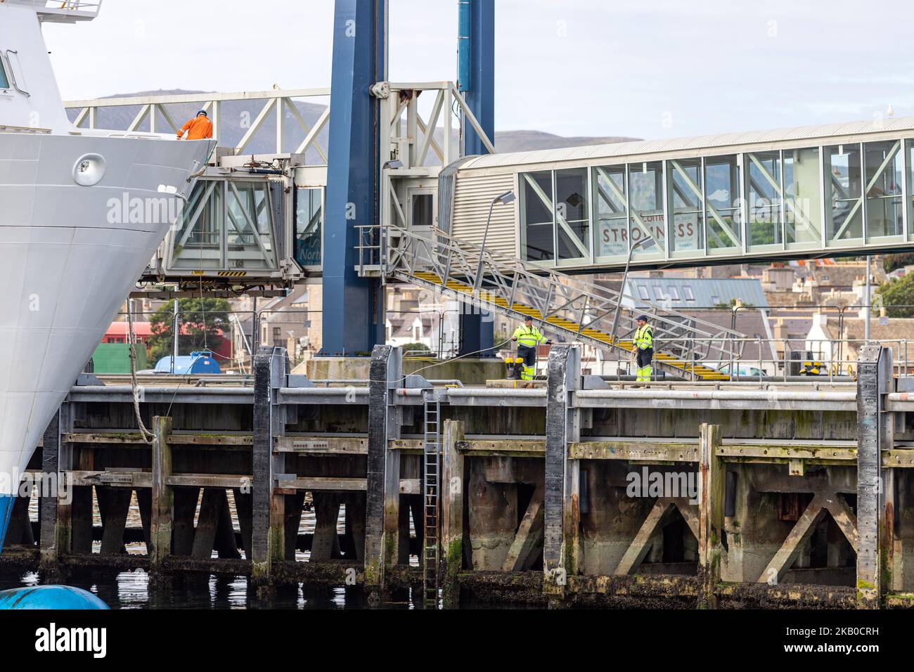 NorthLink Ferries arriving and disembark in Stromness Harbour, Orkney ...