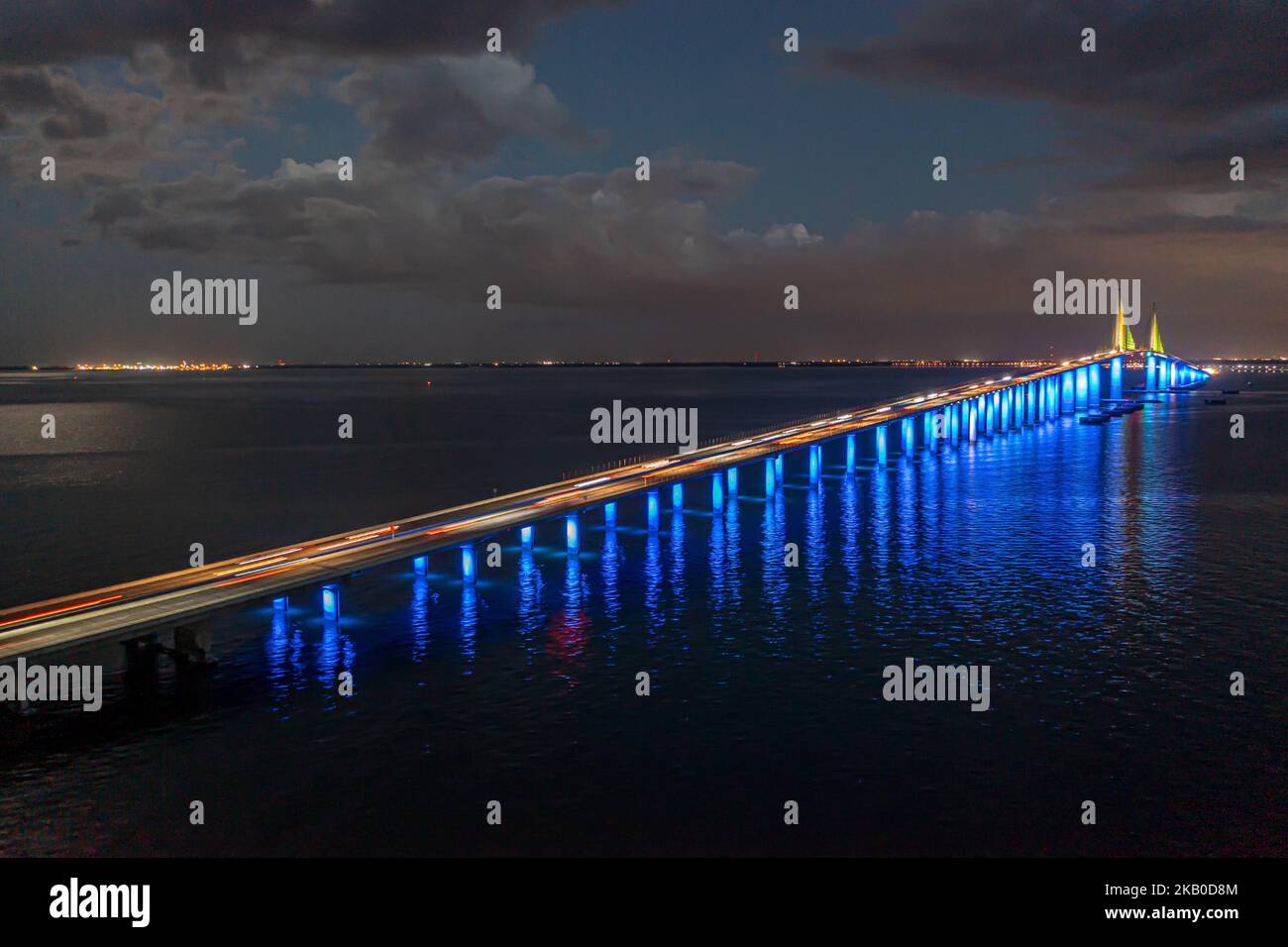 Aerial sunshine skyway bridge tampa hi-res stock photography and images ...