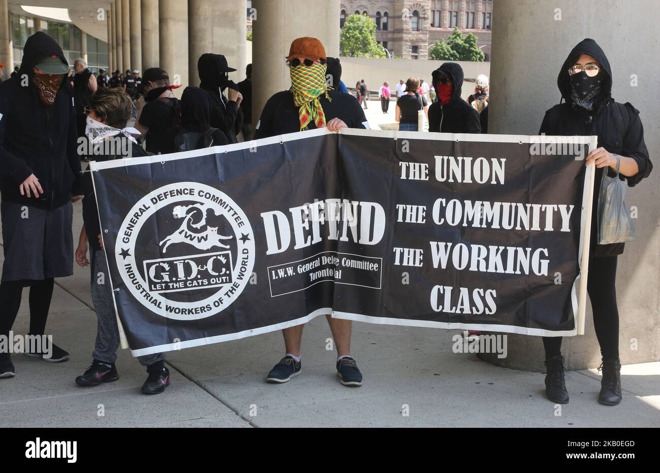 Counter-protest against white supremacist groups in Toronto, Ontario ...