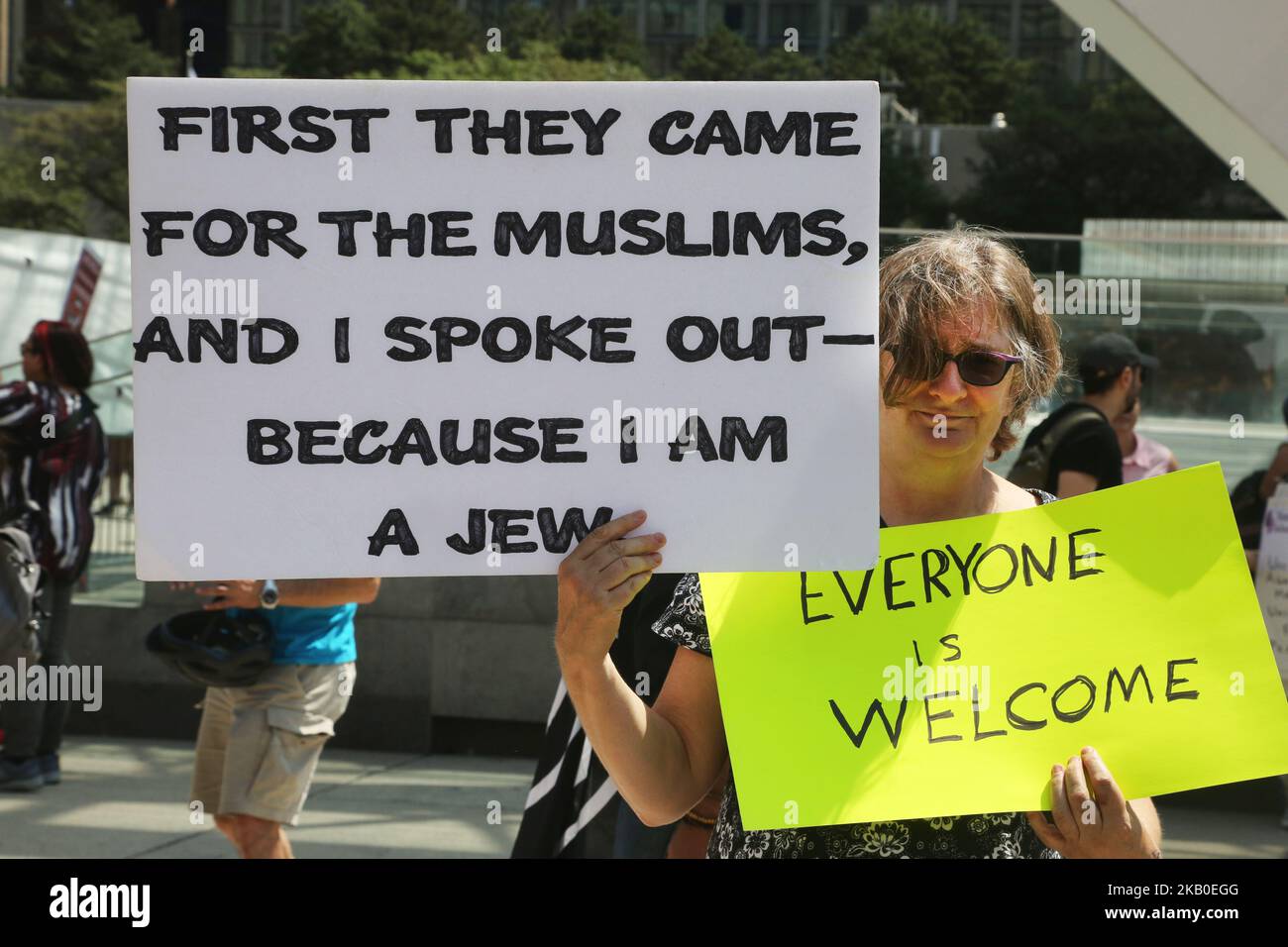 Counter-protest against white supremacist groups in Toronto, Ontario ...