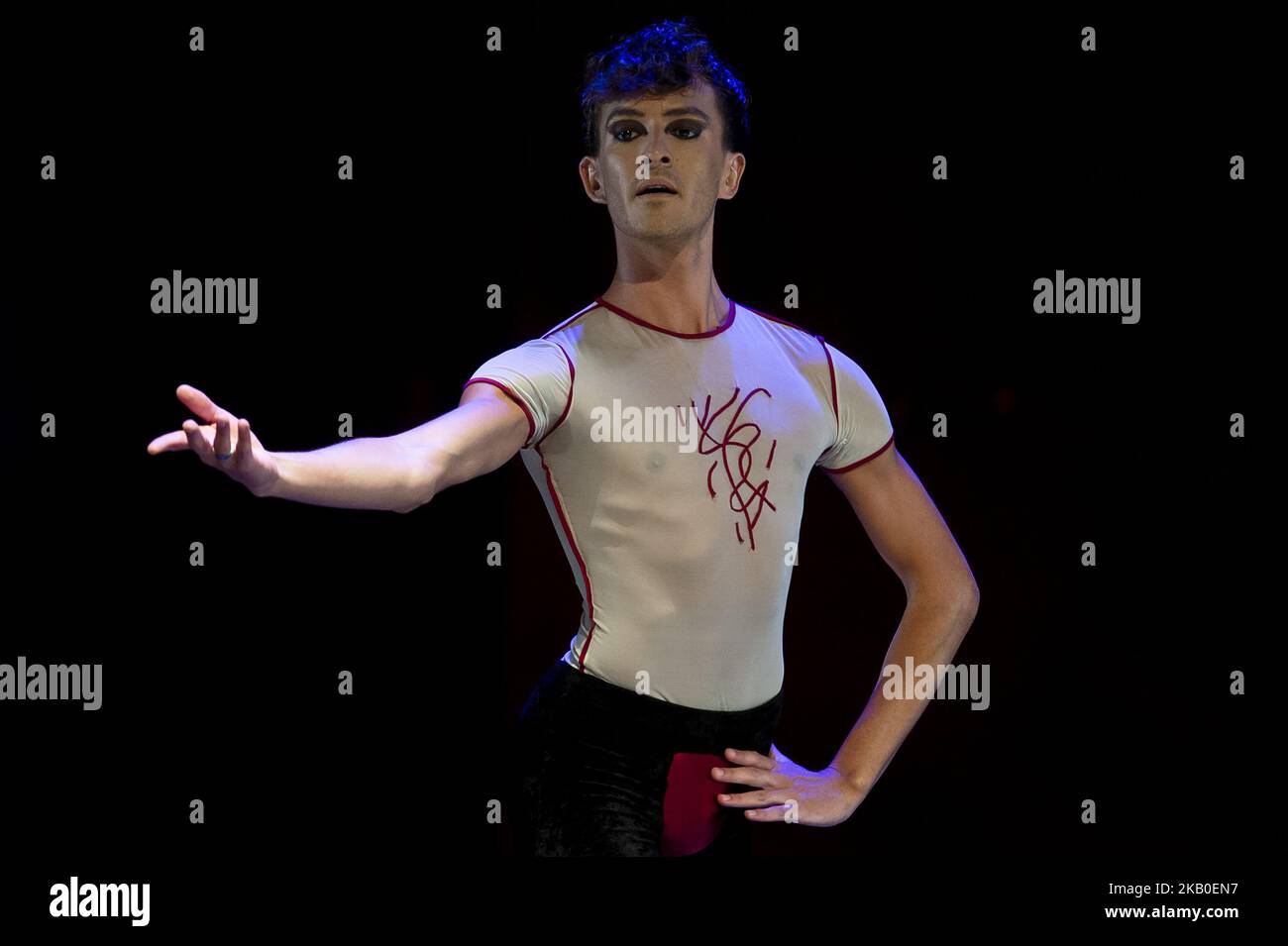 A ballet dancer doing a performance during the presentation of ...