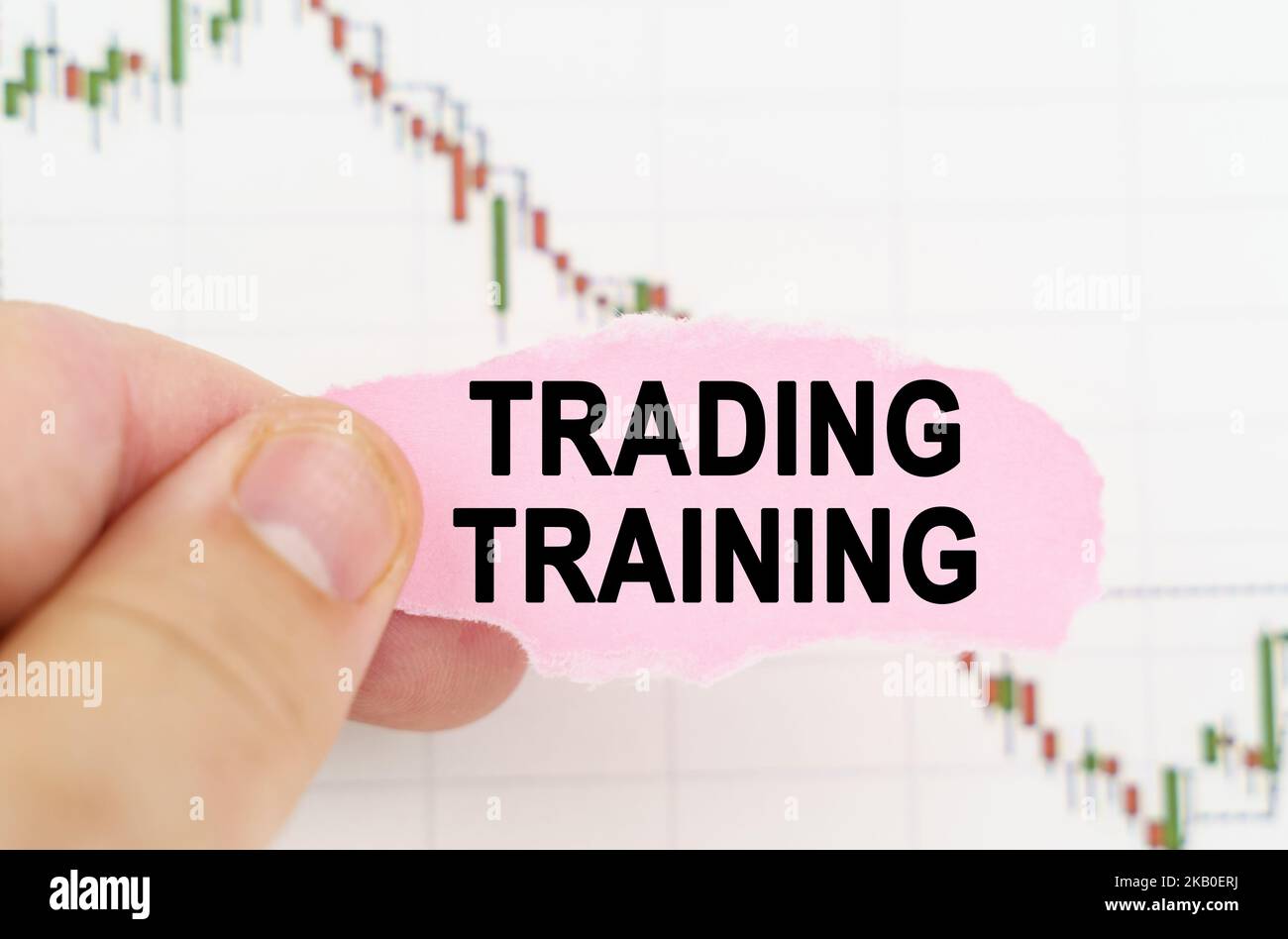 Business and trading concept. Against the background of the quote chart ...