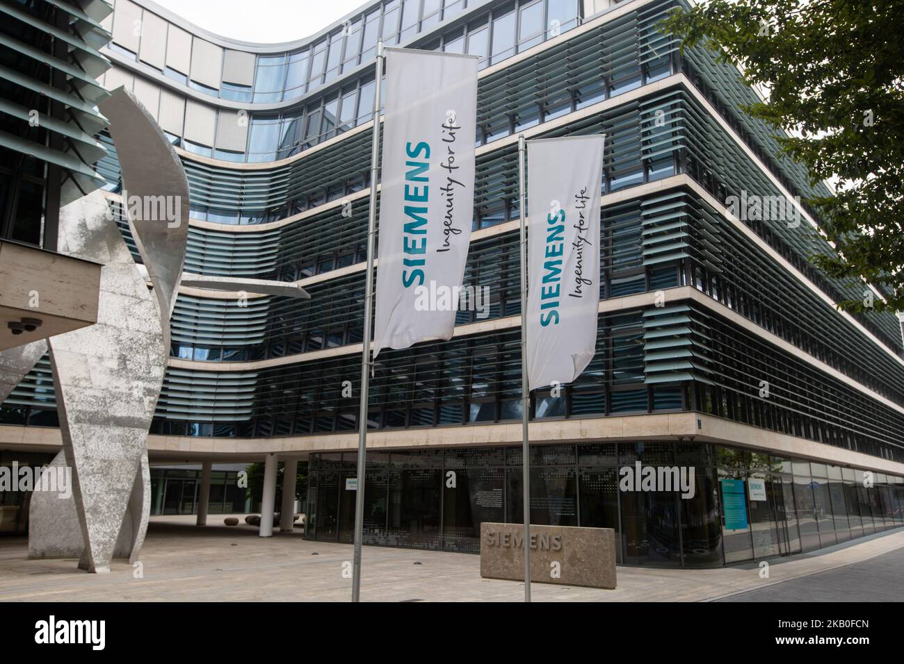 The Munich Headquarters of the German multinational Siemens, on August ...