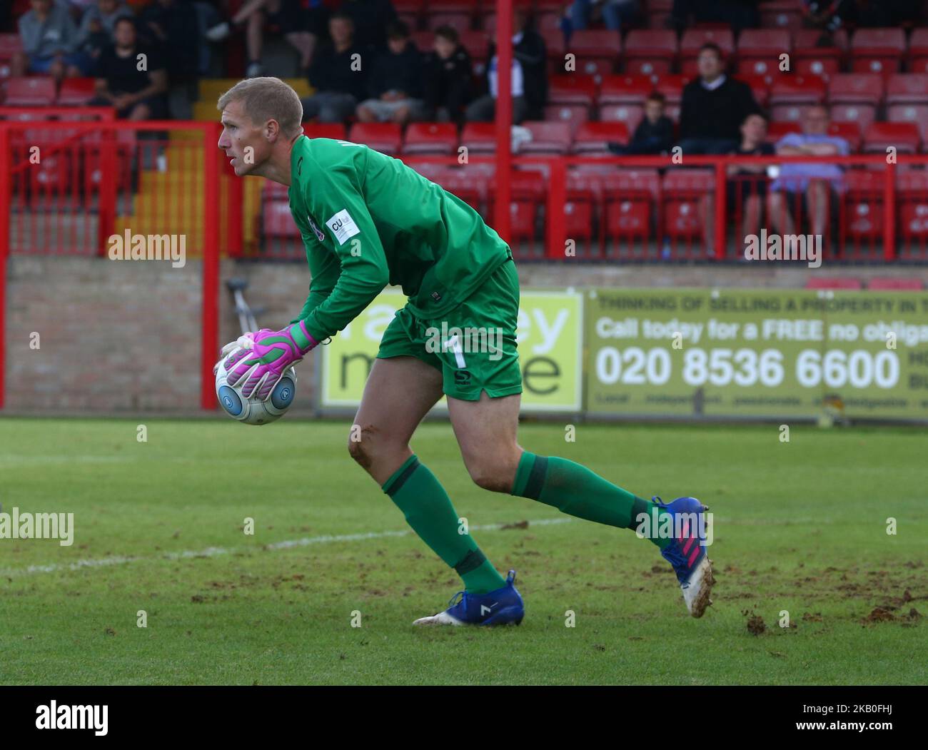 Dagenham & Redbridge's Elliot Justham during Vanarama National League ...
