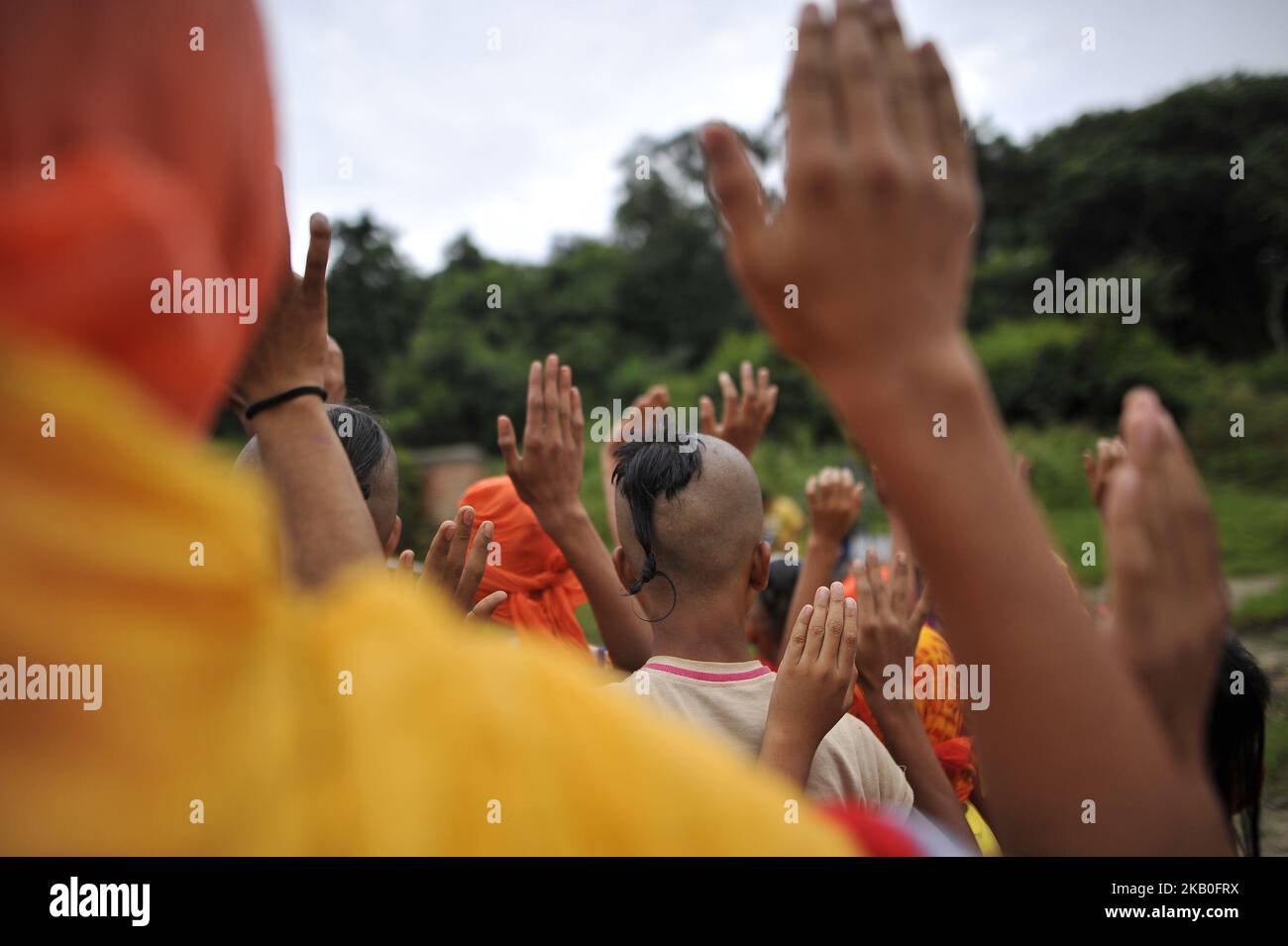 Nepalese kids from Hindu school Bhagwat Sanyaas Aashram Gurukul ...