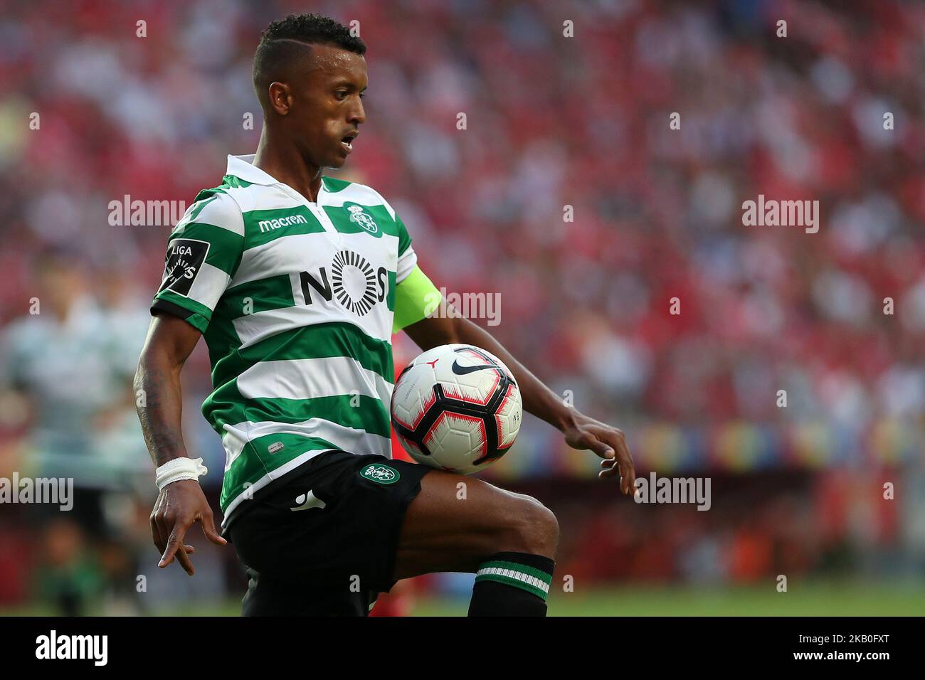 Sporting's forward Nani from Portugal in action during the Portuguese ...