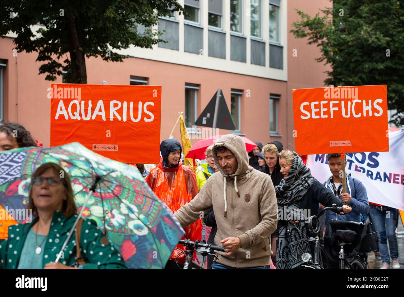 Some thousands persons protested against the European, German and ...
