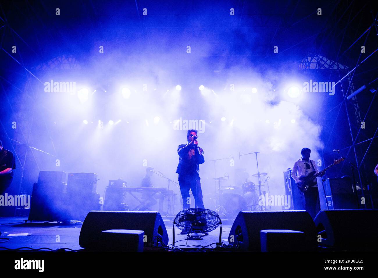 The english rock band Echo & the Bunnymen pictured on stage as they ...