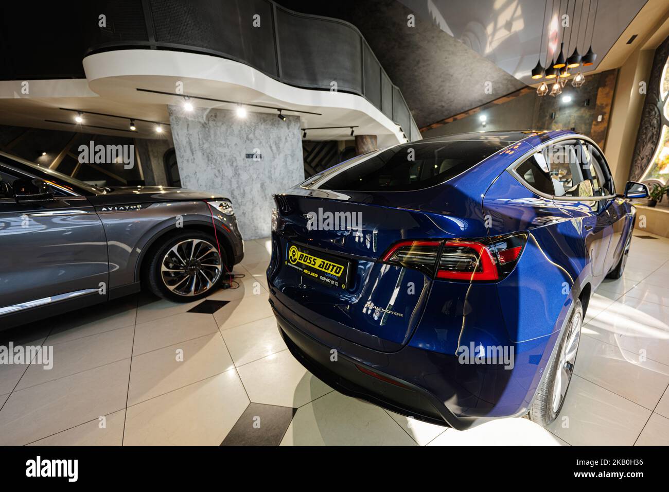 Lviv, Ukraine - October 09, 2022: Tesla Model Y Long Range Dual Motor ...