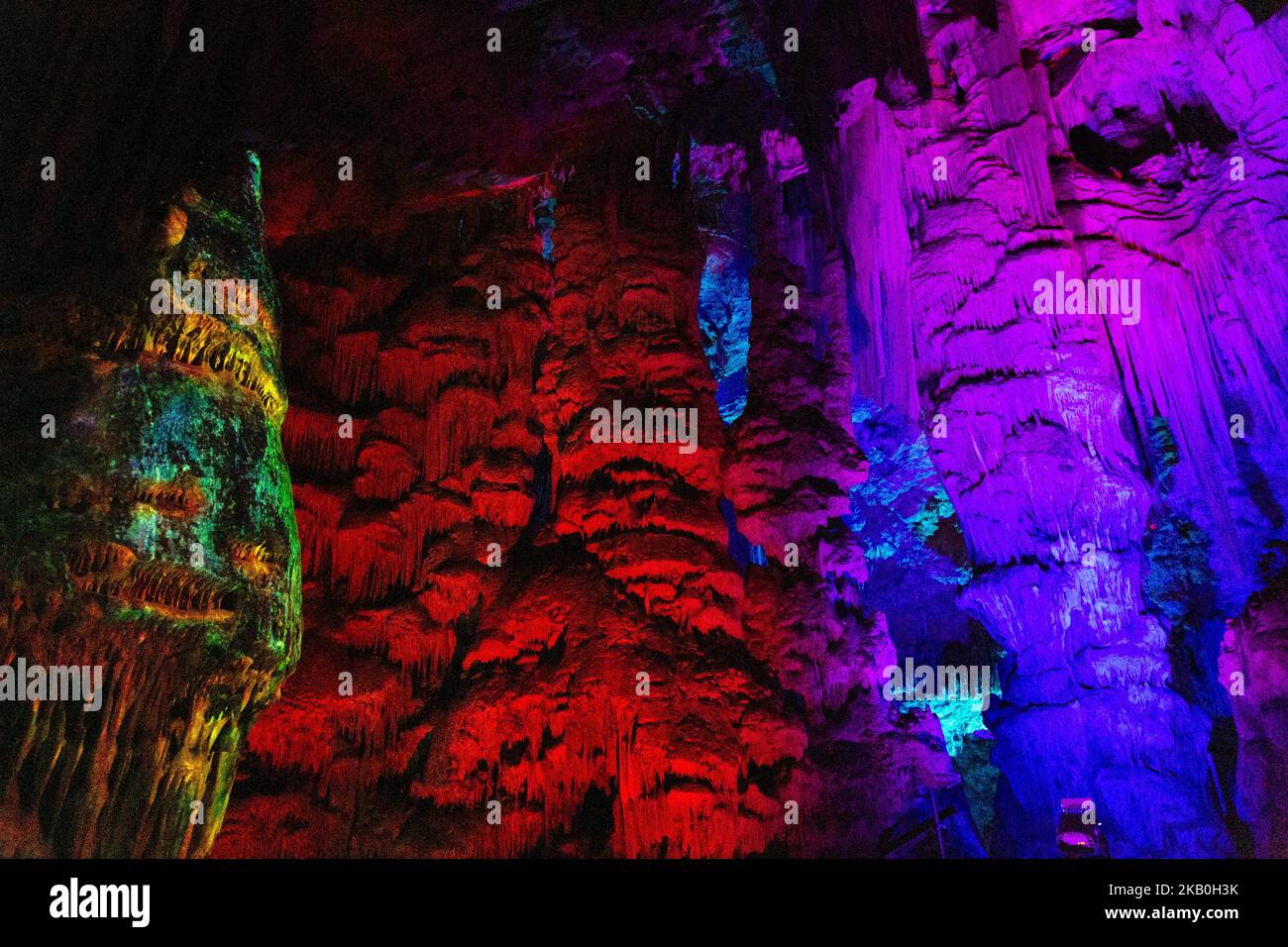 Interior Saint Michael's Cave at the Rock of Gibraltar, Upper Rock ...