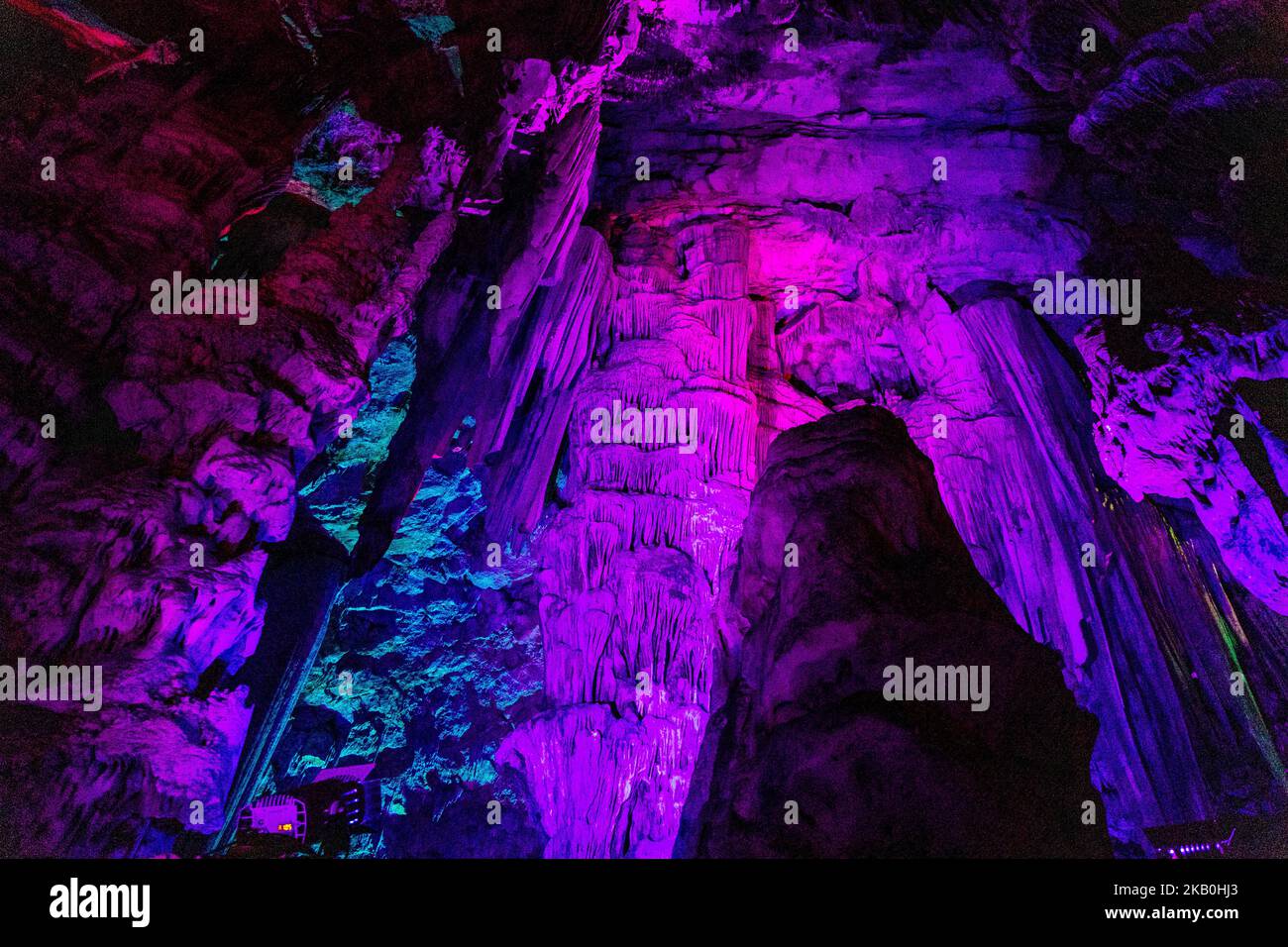 Interior Saint Michael's Cave at the Rock of Gibraltar, Upper Rock ...