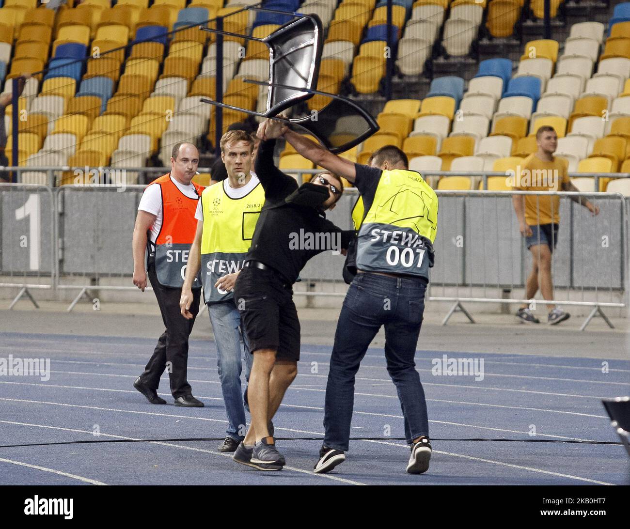 Hooligans throwing chairs sport hi-res stock photography and images - Alamy