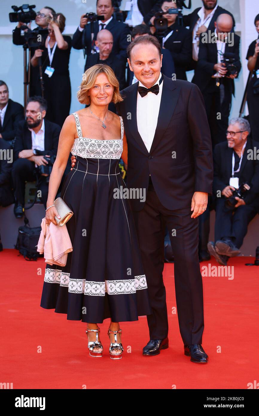 Matteo Lunelli walks the red carpet ahead of the opening ceremony and ...
