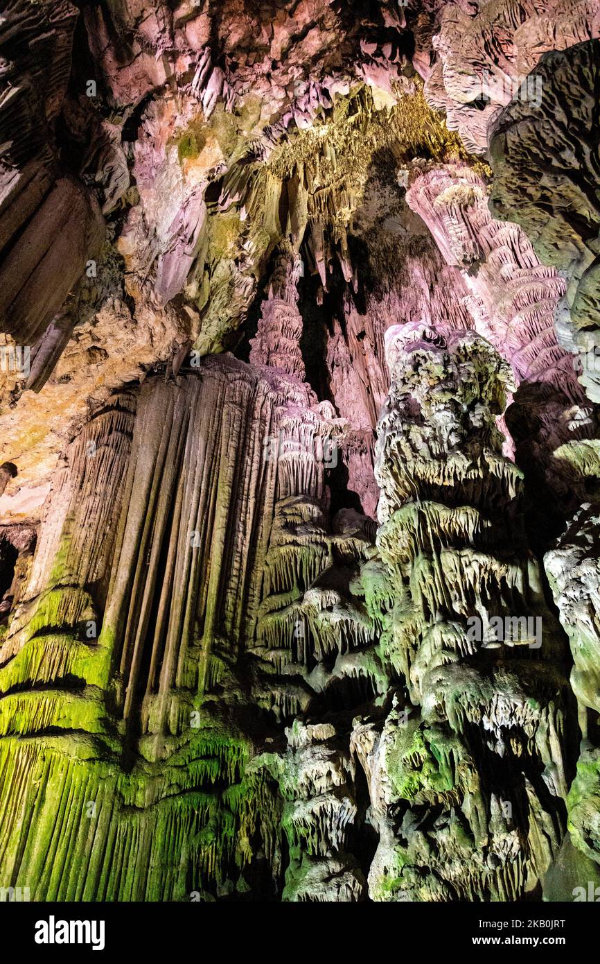 Interior Saint Michael's Cave at the Rock of Gibraltar, Upper Rock ...